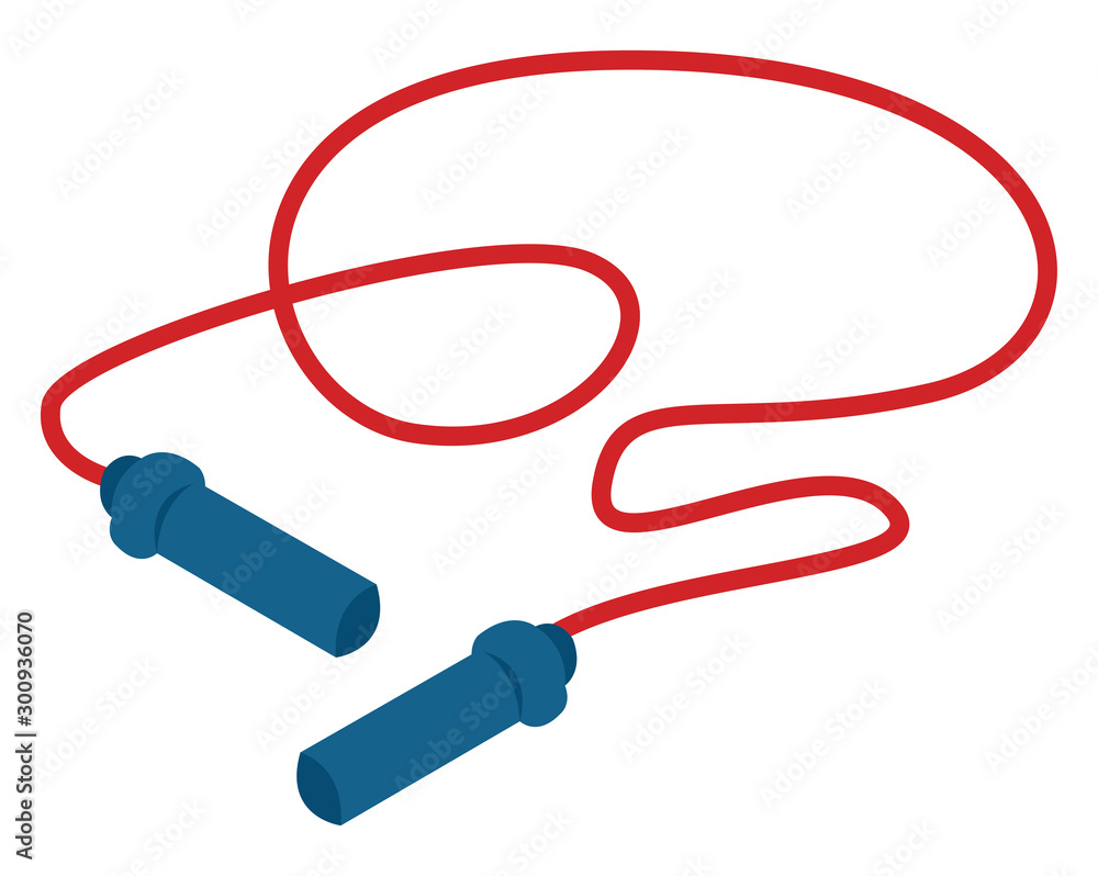 Jump rope, illustration, vector on white background. Stock Vector ...