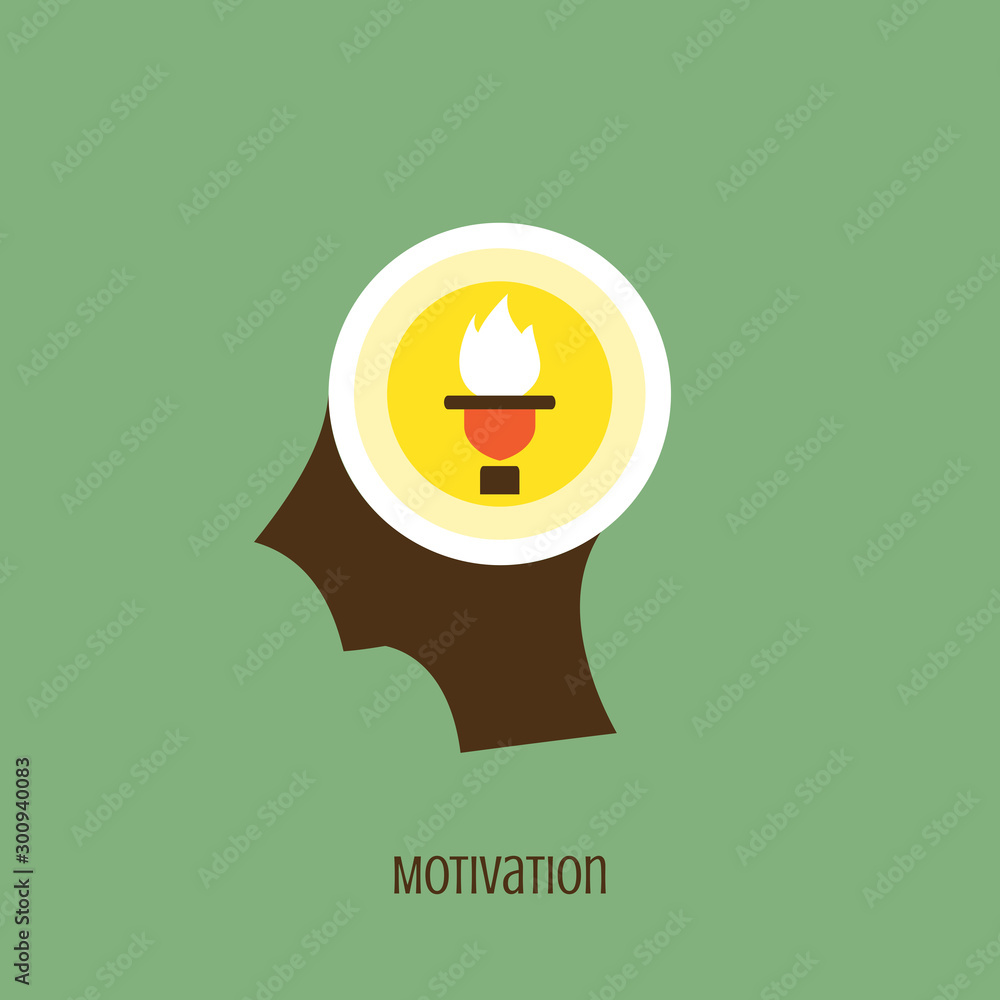 vation icon concept with flaming torch, fire inside in the drawing of ...