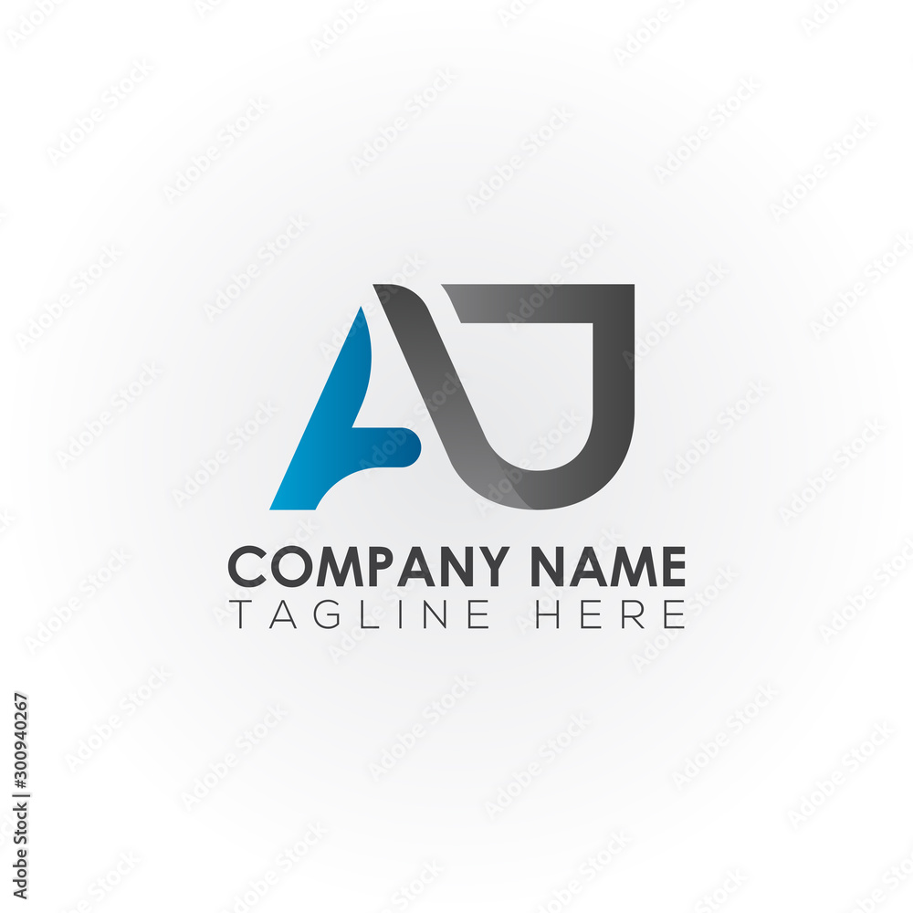 Initial letter AJ simple logo Vector template. Simple AJ Letter logo ...