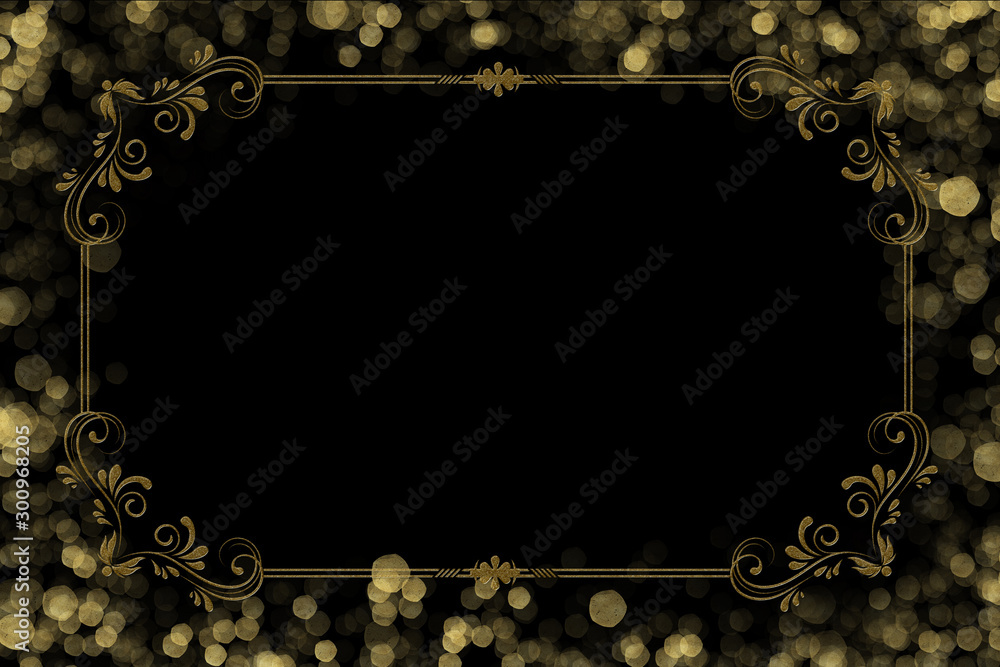 Gold - Frame - Bokeh - Backdrop - 007 Stock Photo | Adobe Stock