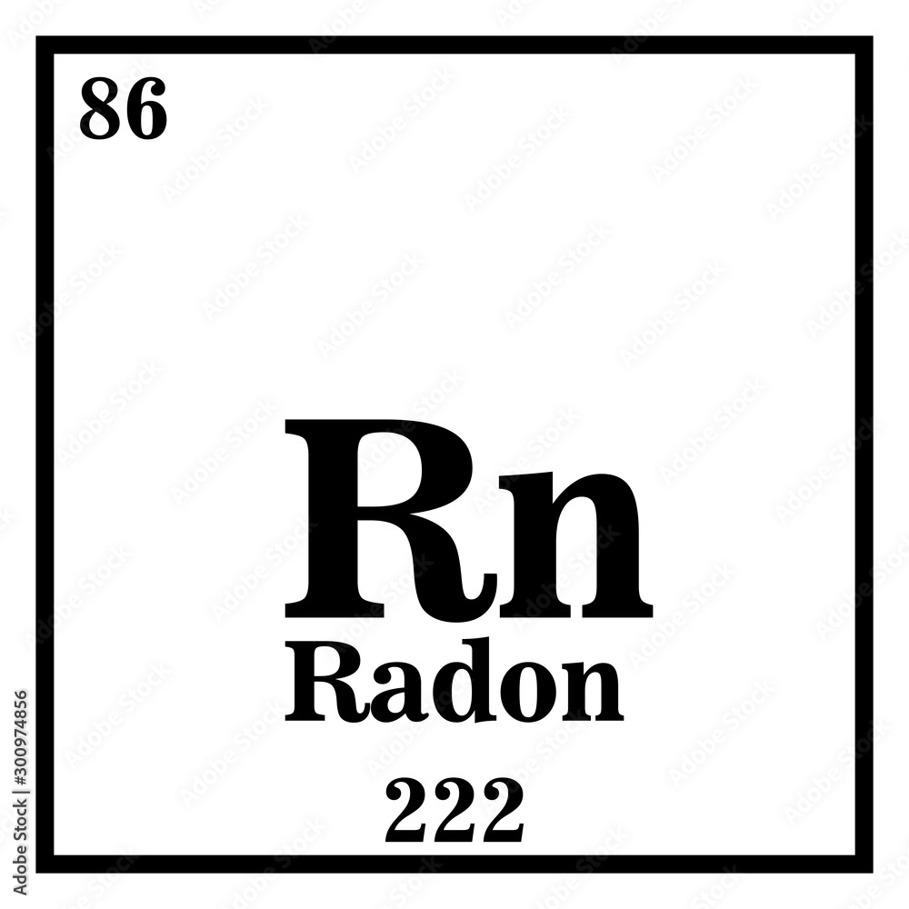 Radon Periodic Table of the Elements Vector illustration eps 10 Stock ...