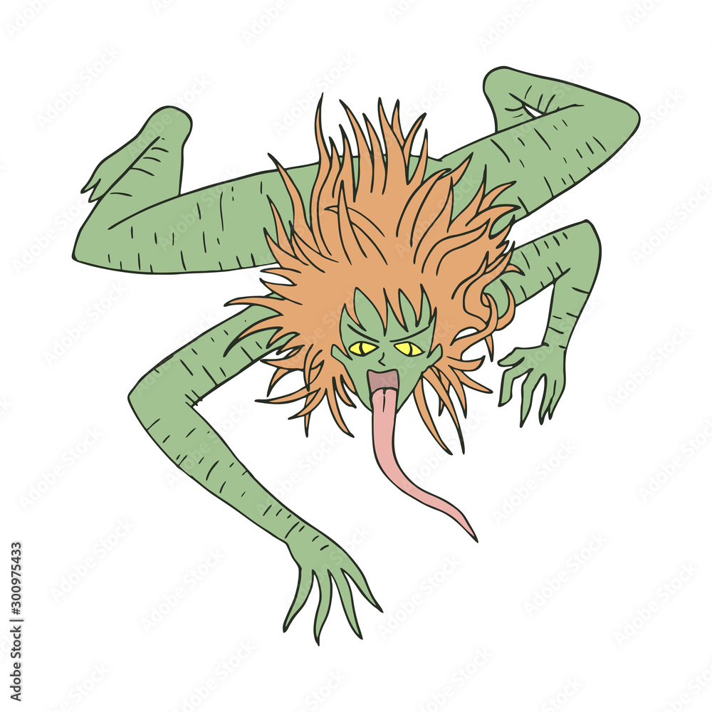 mutant lizard woman Stock Vector | Adobe Stock