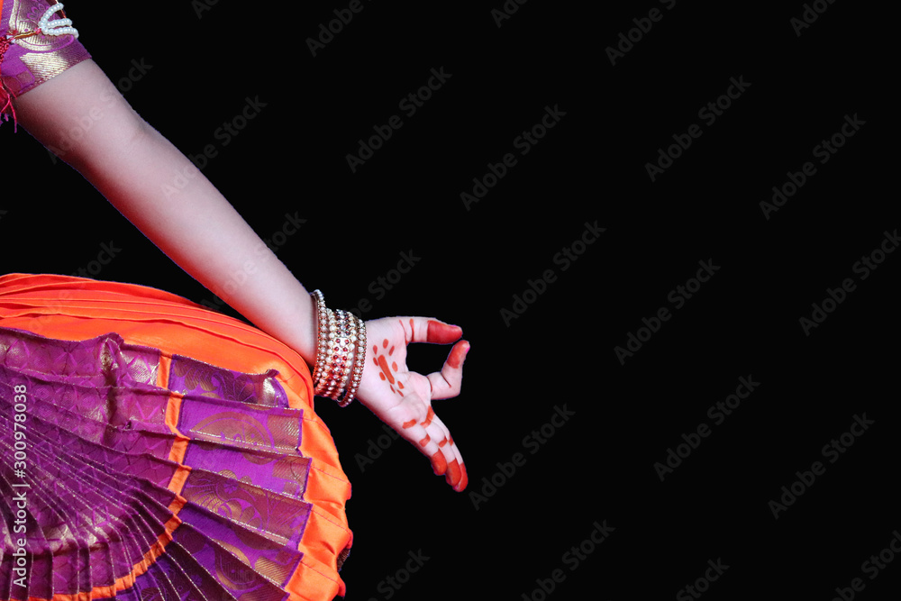 Right Hand and Stretched Fingers During Dancing Pose of Indian ...