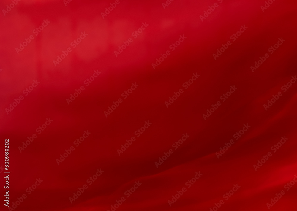 Red abstract art background, silk texture and wave lines in motion for ...