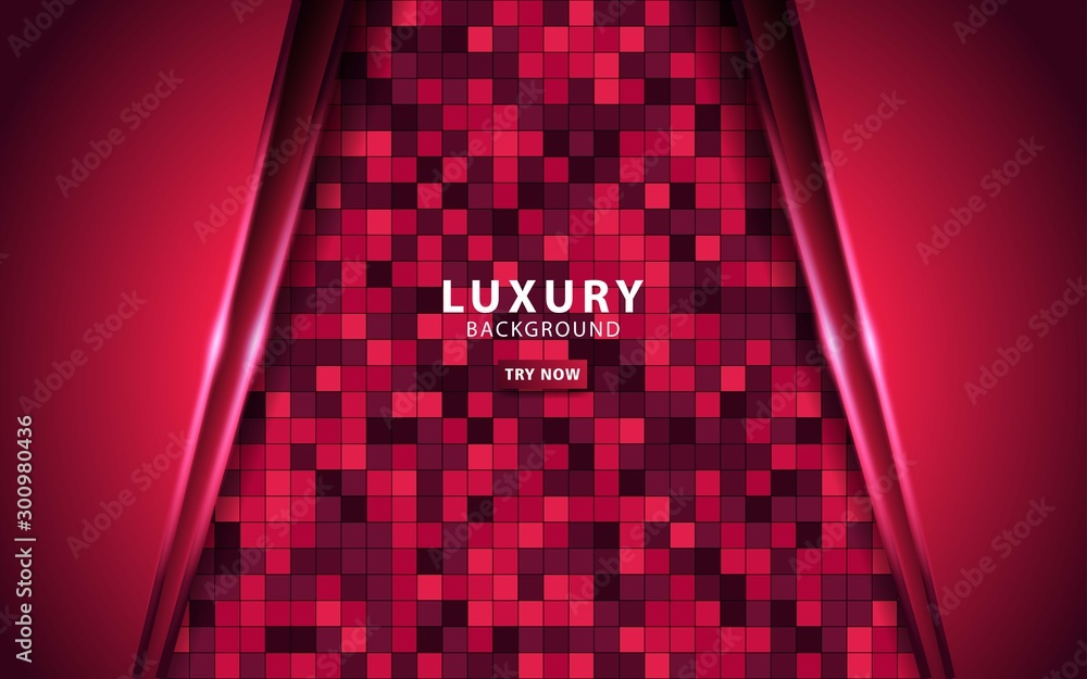 Luxury red overlay layers background. Realistic light effect on ...