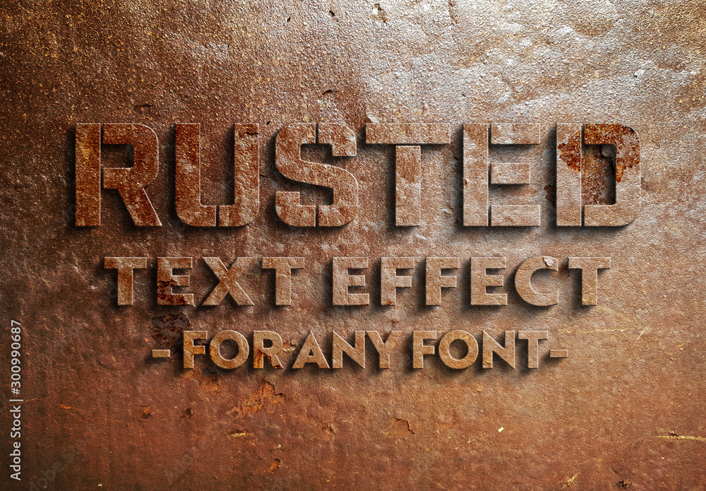 Rusted Text Effect Stock Template | Adobe Stock