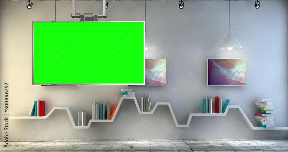 Virtual Library Educational Virtual Set Background for Virtual Sets and ...