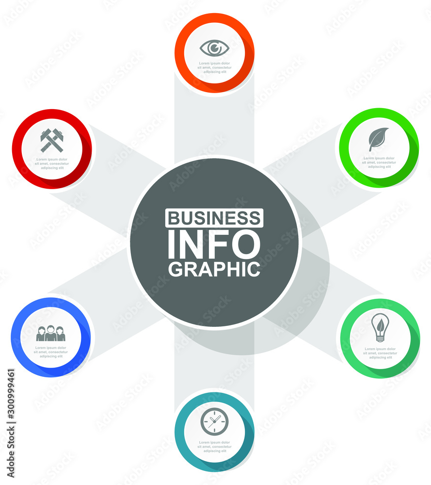 Infographic circular vector template for presentation, diagram ...