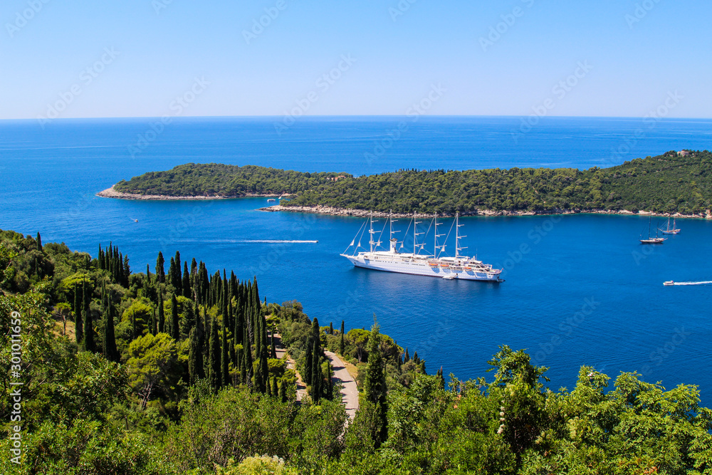 Dubrovnik, Dubrovnik Riviera, Croatian Adriatic sea. Sailboats , yachts ...