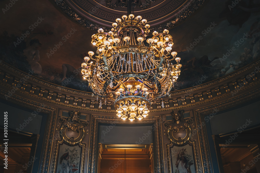 Paris, France - NOV 30, 2013: Interior of the Palais Garnier (Opera ...