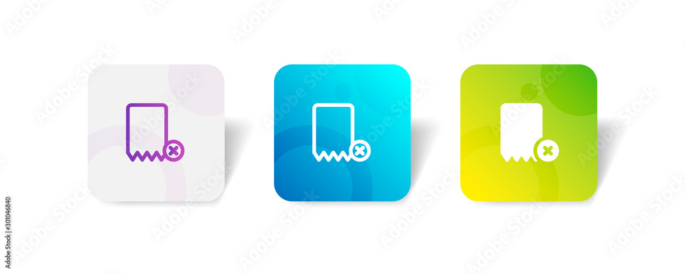 file with removed sign round icon in outline and solid style with ...