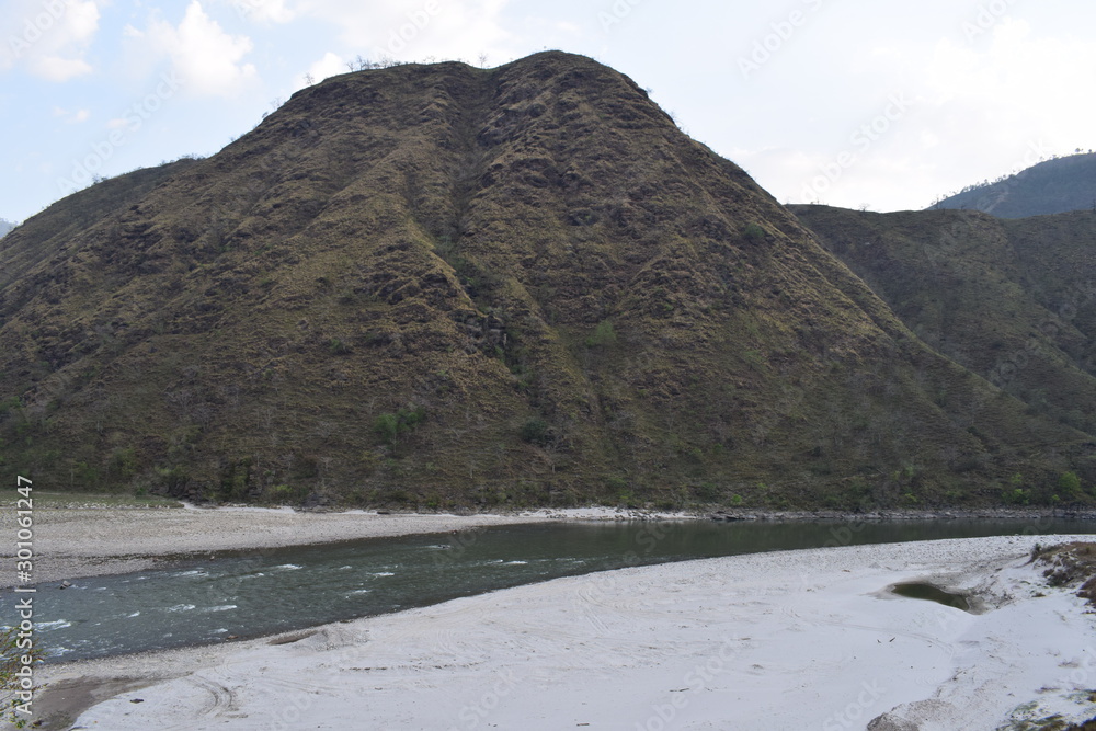 Beautiful scenery of Tamor River Nepal.The Tamor river is one of the ...