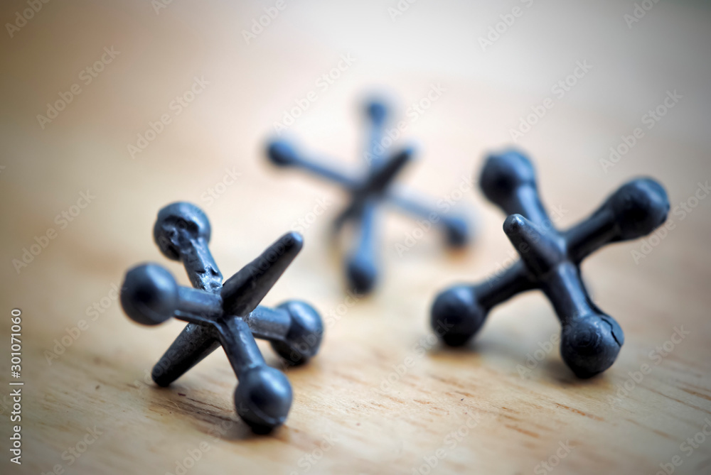 Vintage metal jacks from the mid-1950s. This game of dexterity and ...