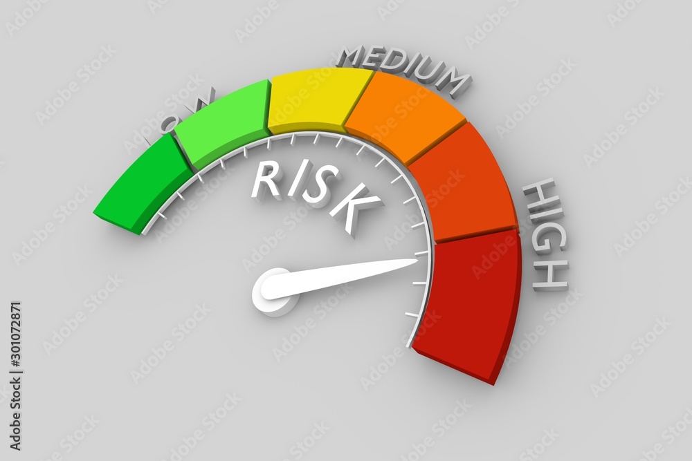 Color scale with arrow from red to green. The measuring device icon ...