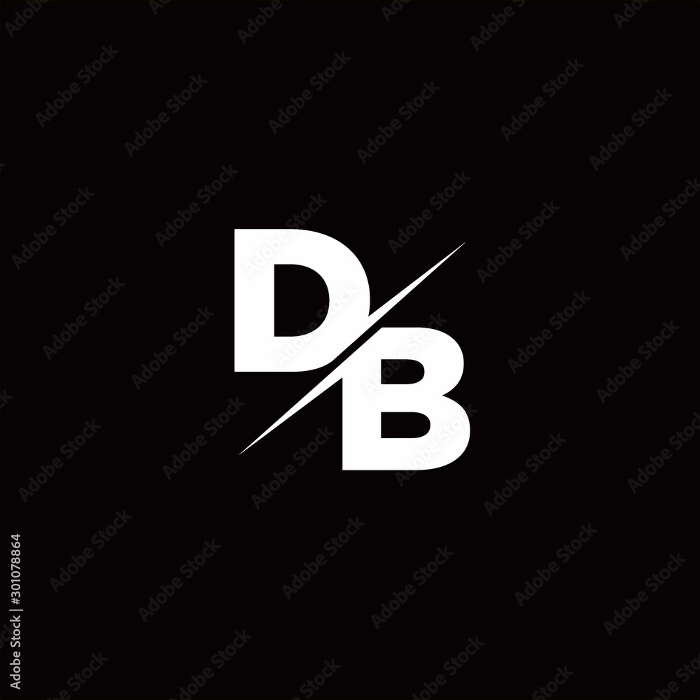 DB Logo Letter Monogram Slash with Modern logo designs template Stock ...