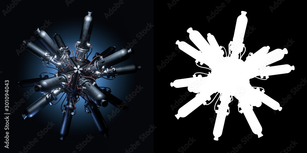 Abstract concept of reactor. Background of fusion reactor. Reaction ...