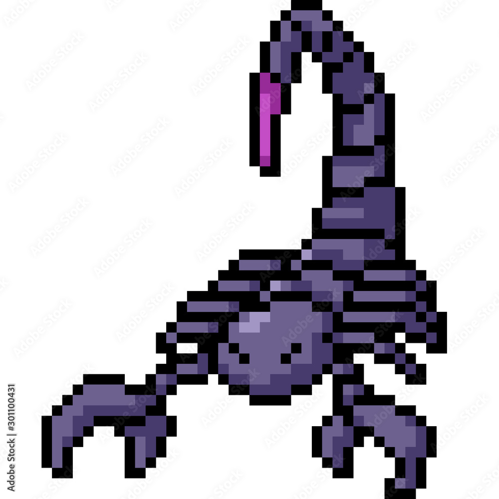 vector pixel art scorpion Stock Vector | Adobe Stock