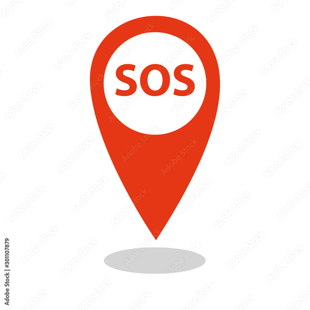 Pinpoint isolated icon. Pin point sign. Pin lokator icon illustration ...