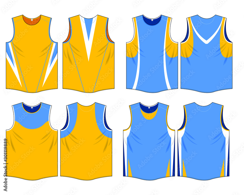 Singlet Template vector jersey design uniform Stock Vector | Adobe Stock