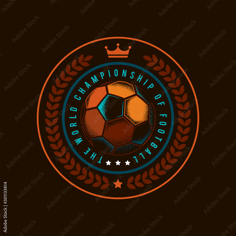 Original vector logo of the football club in retro style Stock Vector ...