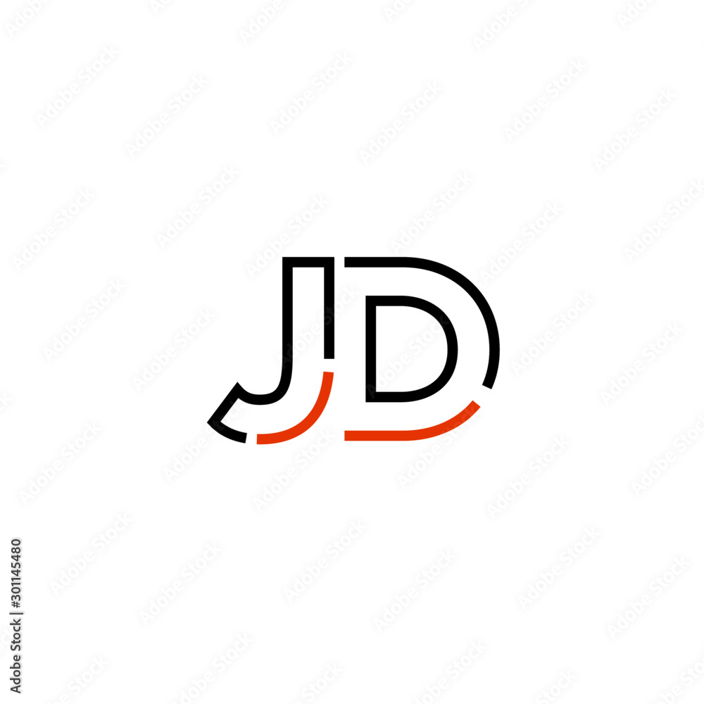 Letter JD logo icon design template elements Stock Vector | Adobe Stock
