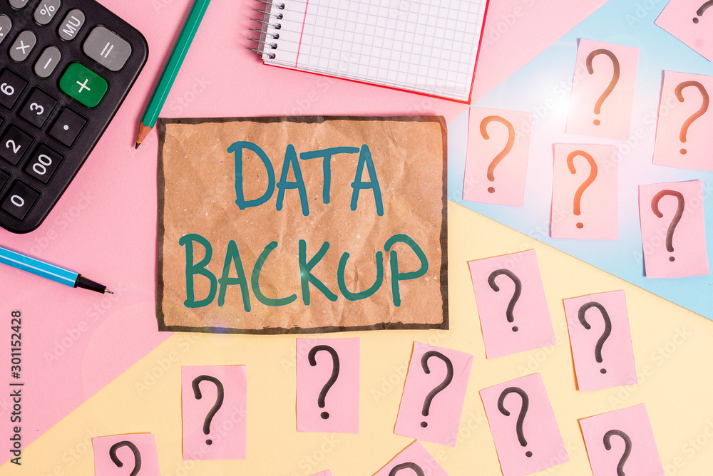 Writing note showing Data Backup. Business concept for copy of ...