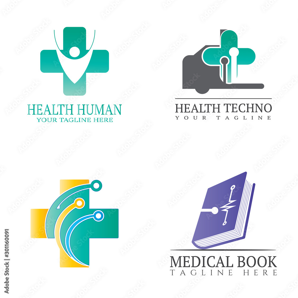 Vektorová grafika „Collection of medical and health logos for clinics ...