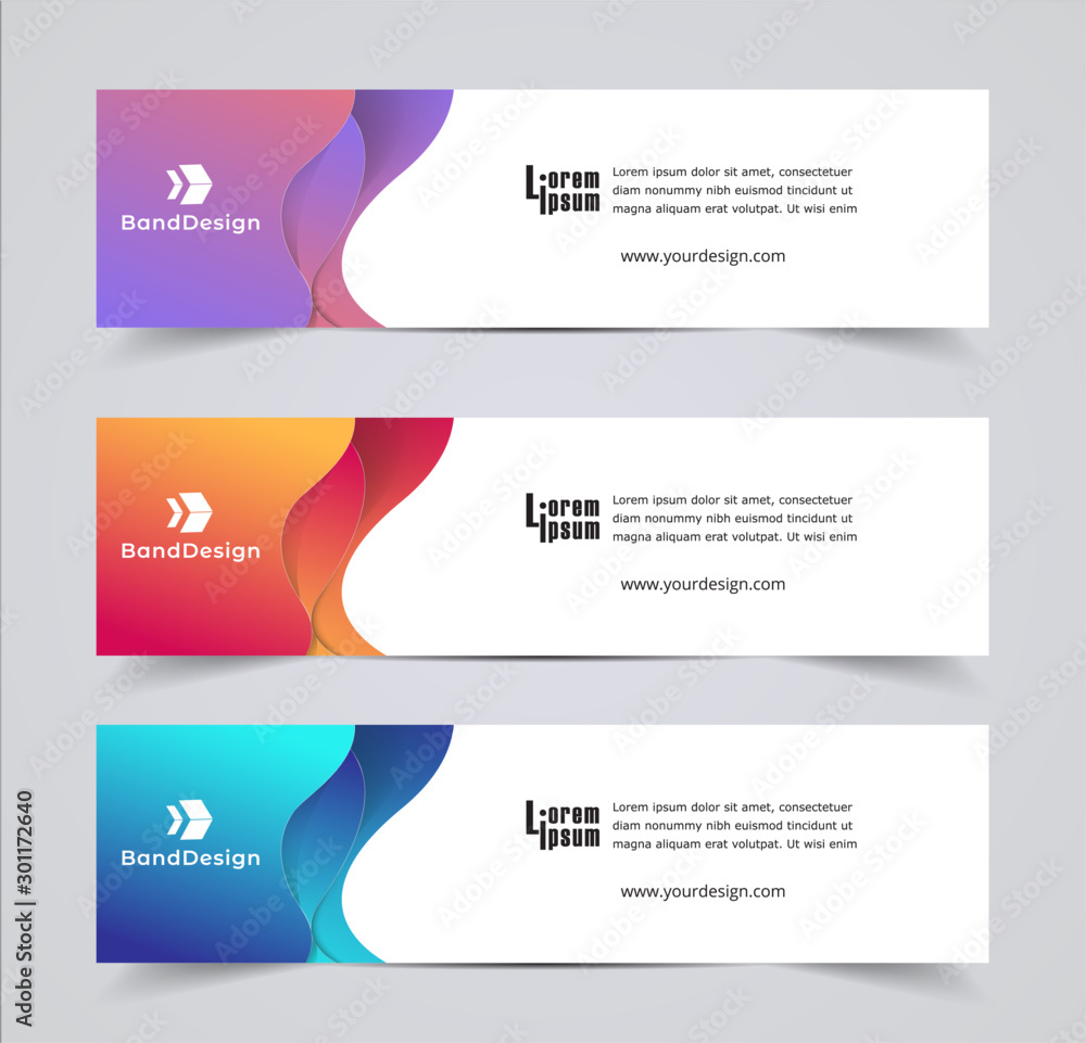 Abstract Header Banner design Vector Background for cover page website ...