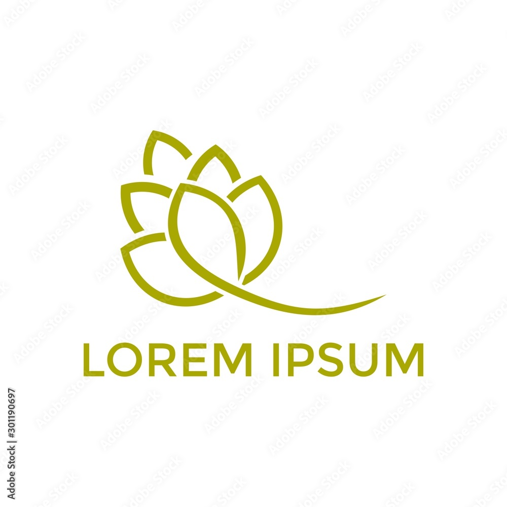 Luxury Flower Logo Design, Abstract Flower Logo vector template Stock ...