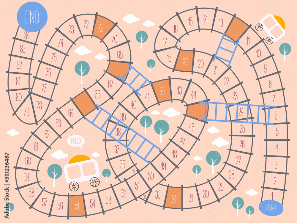 Board games, ladders game, Vector illustrations Stock Vector | Adobe Stock