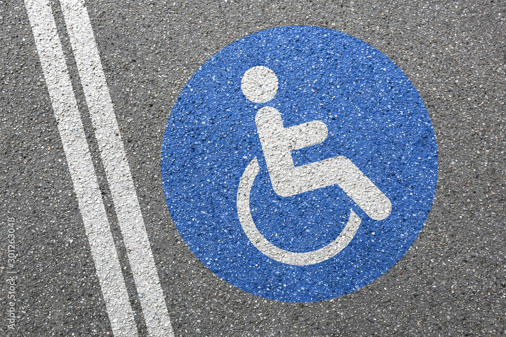 Wheelchair wheel chair road sign disabled handicapped ramp access ...