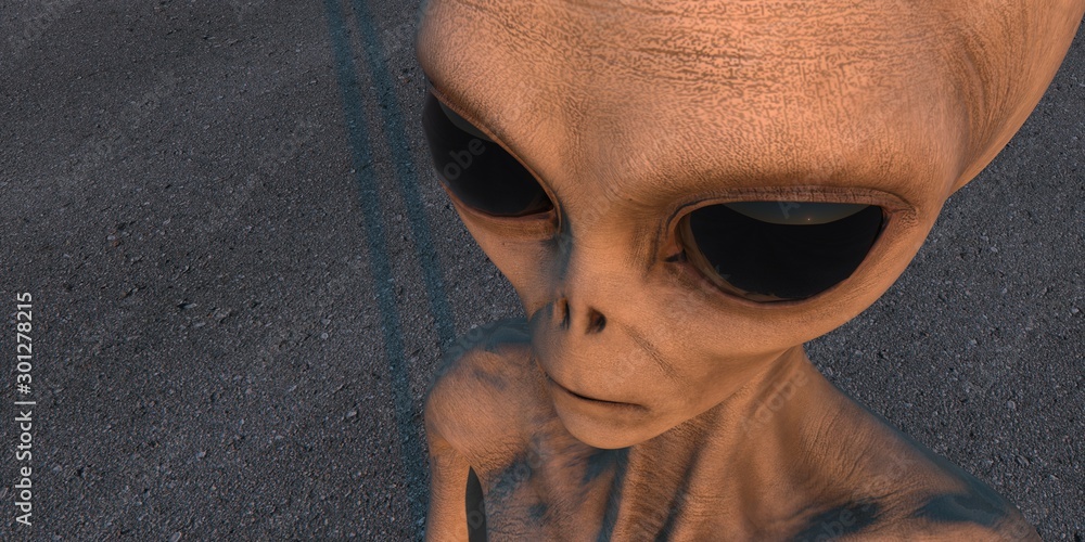 Grey Alien extremely detailed and realistic high resolution 3d ...