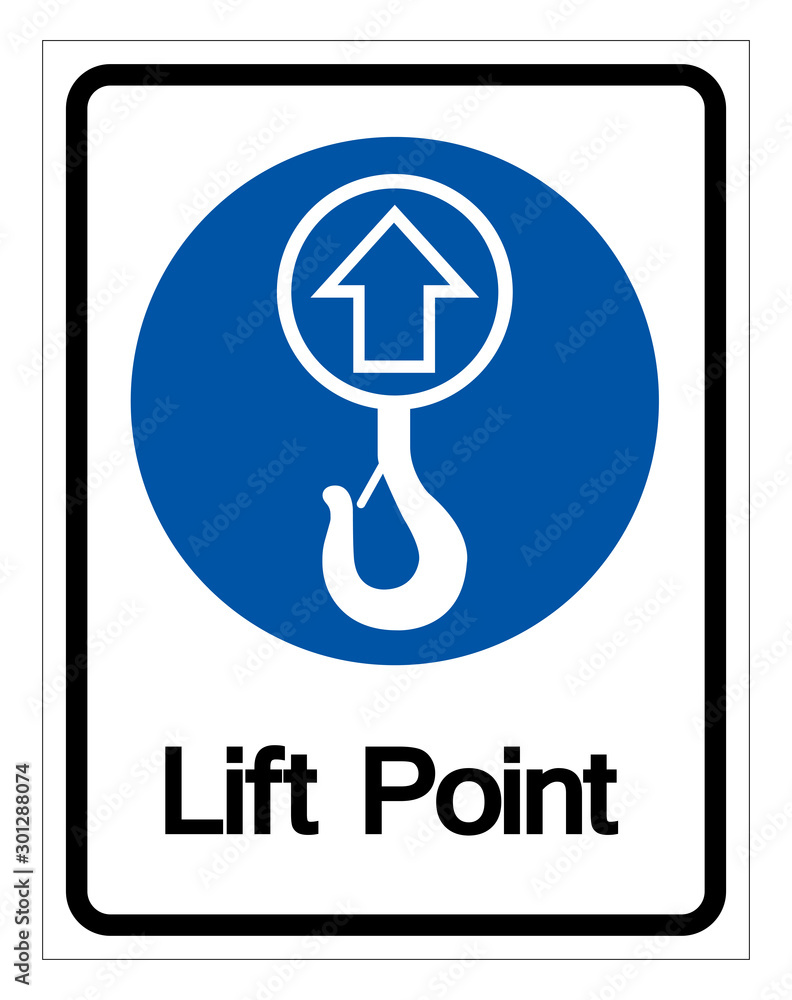 Lift Point Symbol Sign,Vector Illustration, Isolated On White ...