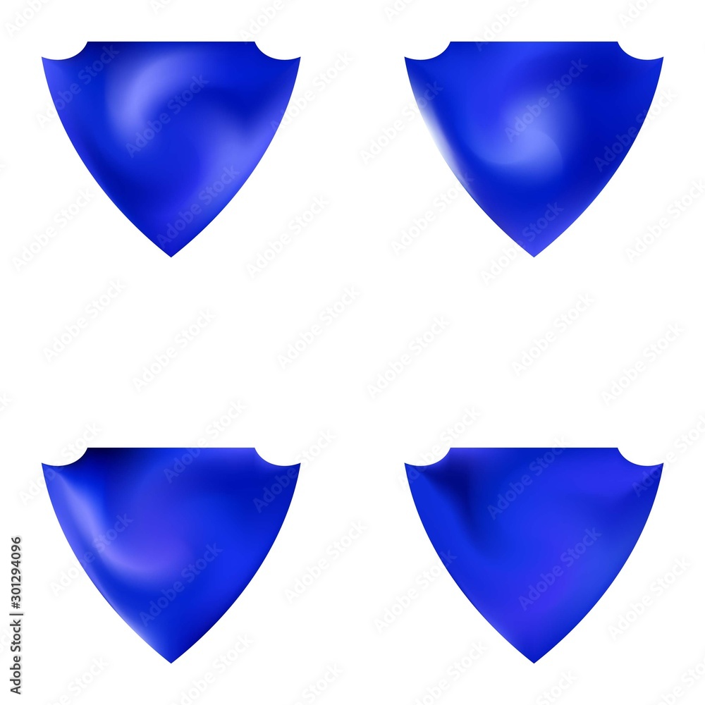 Collection of gradient backgrounds in the form of a shield. Stock ...