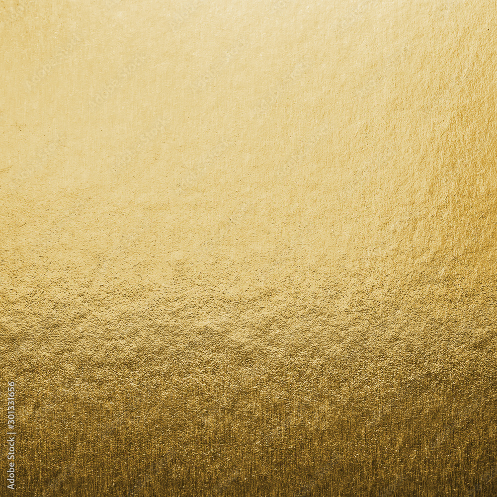 Gold foil leaf shiny wrapping paper texture background for wall paper ...