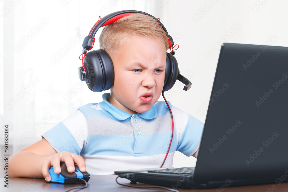 Kid Angry At Computer