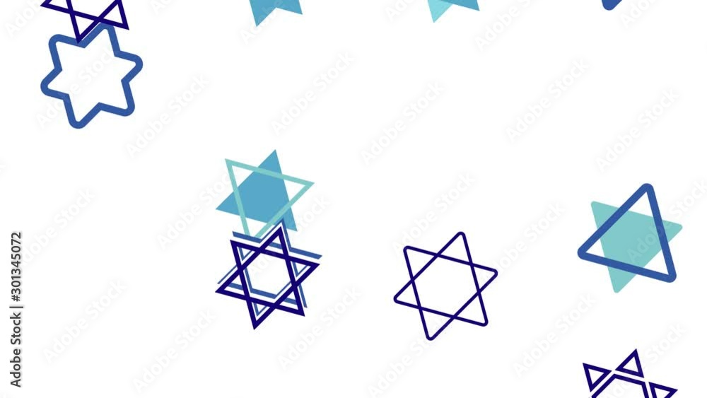 Blue Star Of David Animated Background Stock Video | Adobe Stock