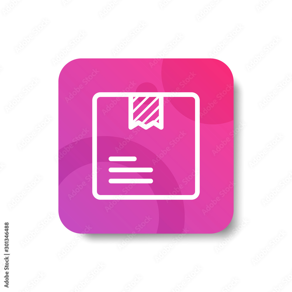 box delivery round icon in outline / line and stripes style (UNUNITE ...