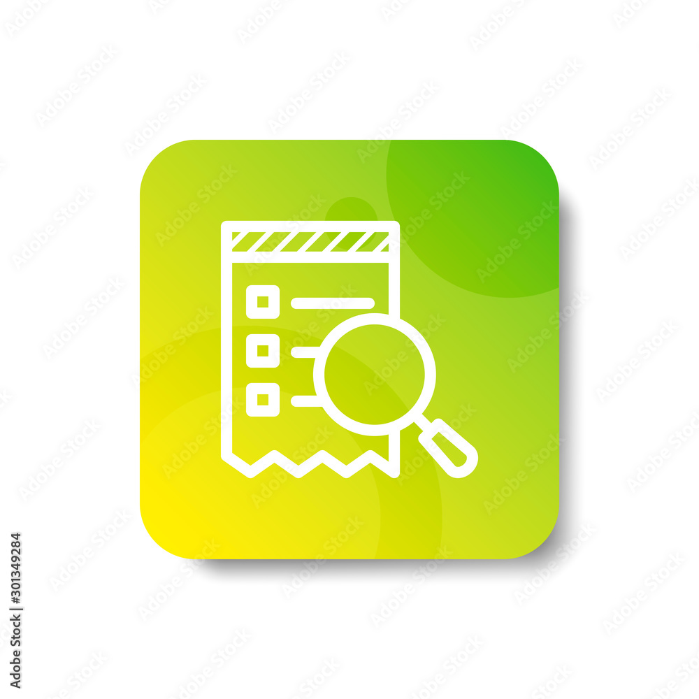 transaction history search round icon in outline / line and stripes ...