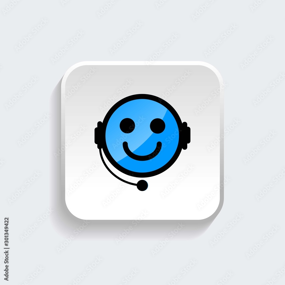 costumer service icon symbol with modern flat style icon for web site ...