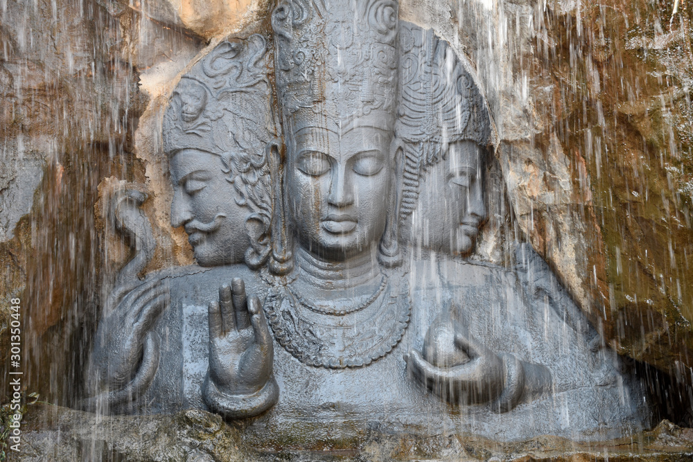 Bramha, Vishnu and Mahesh, Hadshi Temple, Saint Darshan Museum, near ...