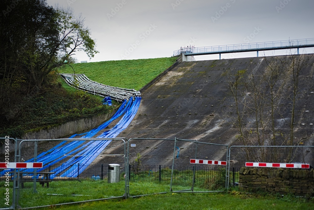 Toddbrook Reservoir, Whaley Bridge, High Peak image after dam collapse ...