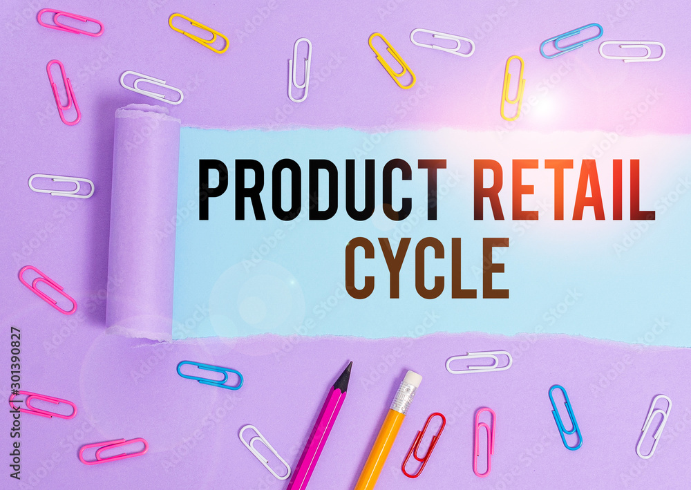 Writing note showing Product Retail Cycle. Business concept for as ...