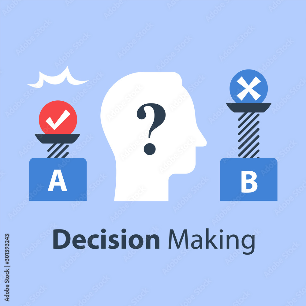 Decision making, pros and cons, versus concept, opinion poll sociology ...