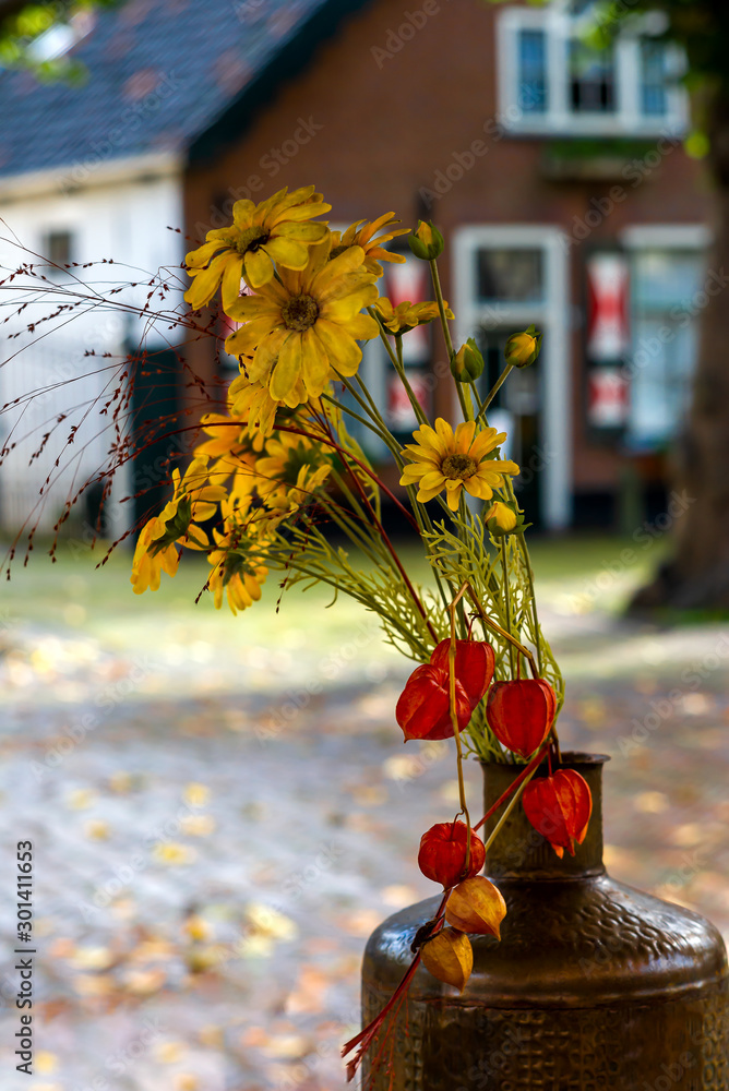 Facades of traditional Dutch buildings in Leiden Stock Photo | Adobe Stock