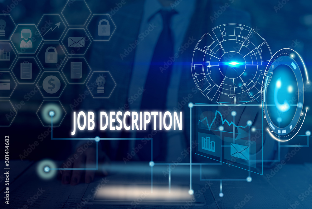 Handwriting text writing Job Description. Conceptual photo a formal ...