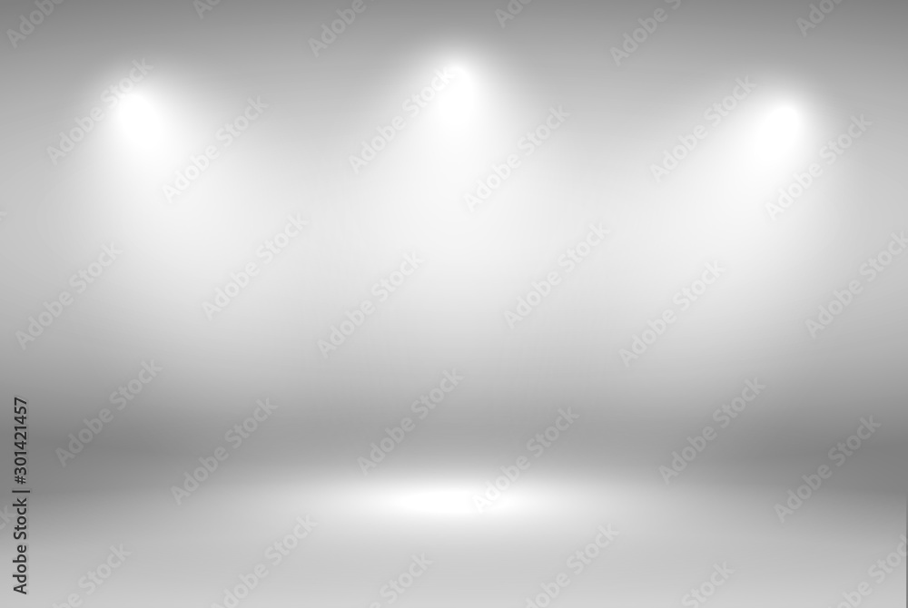 Product Showcase Spotlight Background - Crisp and Clear White Floor ...
