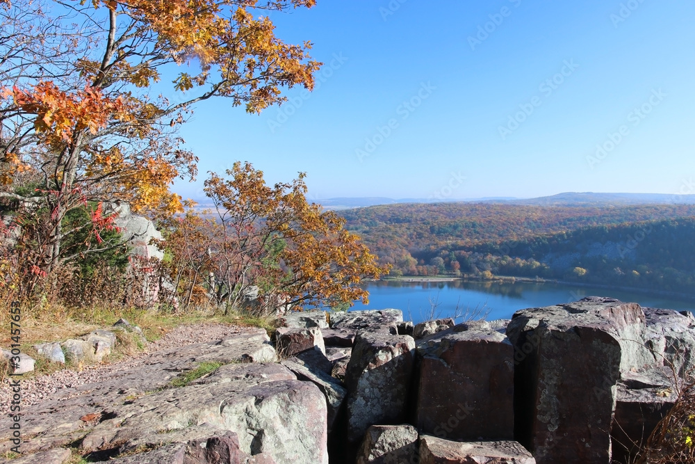 Beautiful Wisconsin ice age nature background. Scenic autumn landscape ...