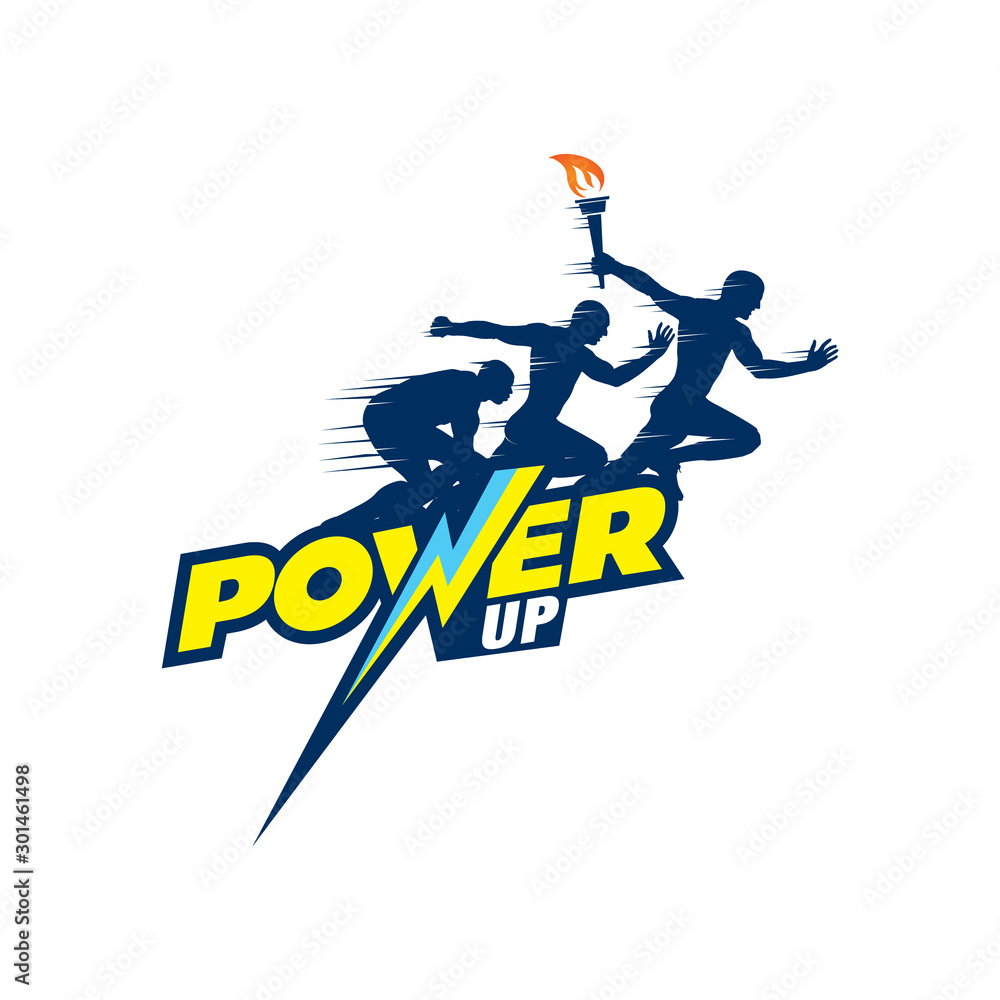 Power-up Logo vector template eps for your company, industry purpose ...