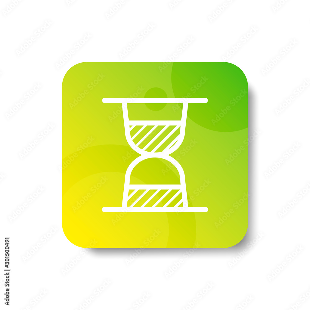 hourglass round icon in outline / line and stripes style with colorful ...